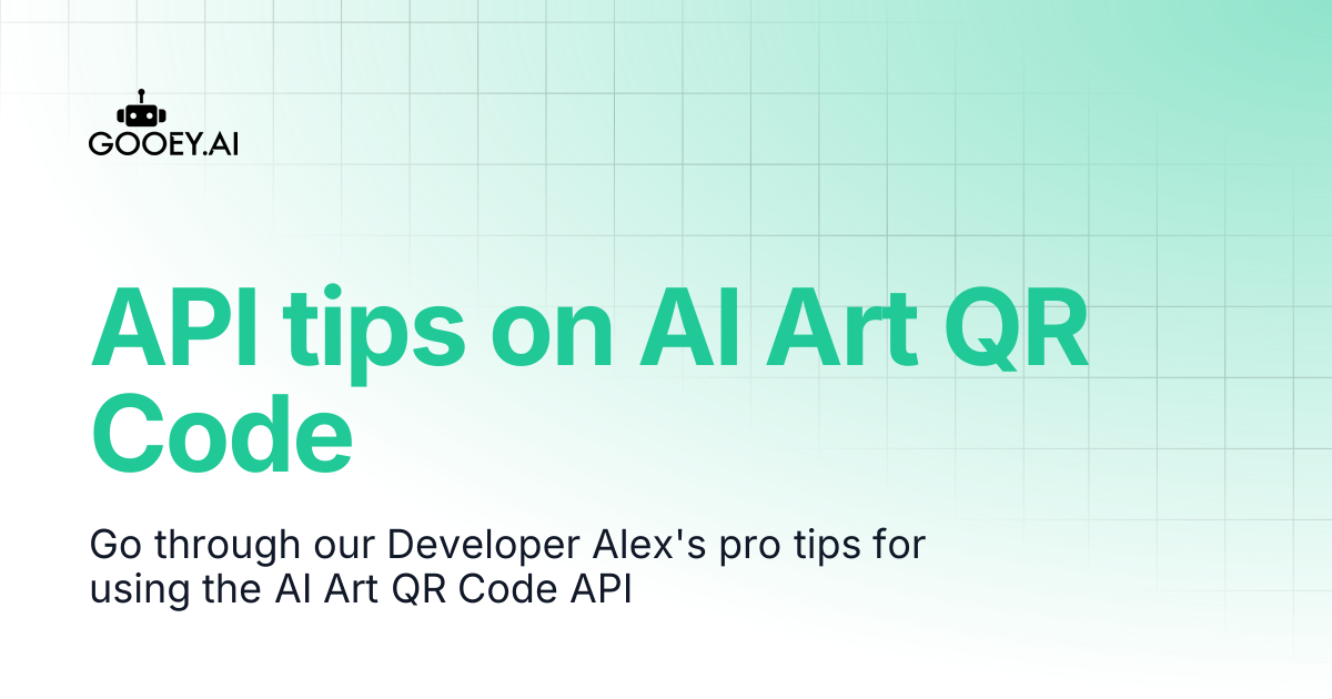 API tips on AI Art QR Code | Gooey.AI Documentation